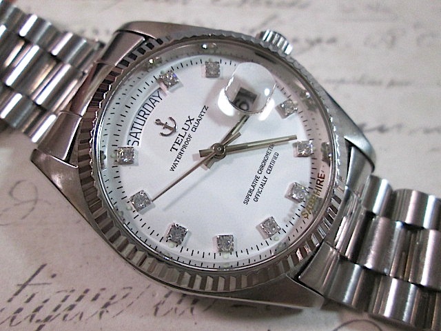 TELUX FRENCH WATERPROOF QUARTZ(3針＋カレンダー)｜売買されたオークション情報、yahooの商品情報をアーカイブ ...