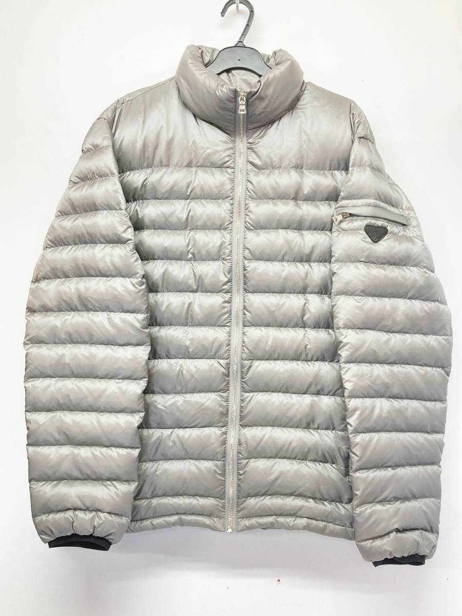 PRADA プラダ メンズ ダウンジャケット 最高級ホワイトアイダーダウン使用 ジップアップ ナイロン シルバー XL アウター(その他)｜売買されたオークション情報、yahooの商品情報を ...