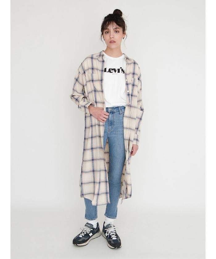 LEVIS LENNON LONG DUSTER MAIA PLAID SANDSHELL シャツドレス S 日本サイズM(Mサイズ)｜売買さ ...