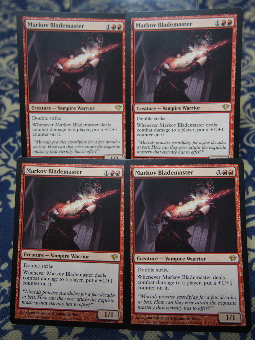 8524/マルコフの刃の達人/Markov Blademaster/闇の隆盛 通常版4枚セット / 英語版(赤)｜売買されたオークション情報 ...