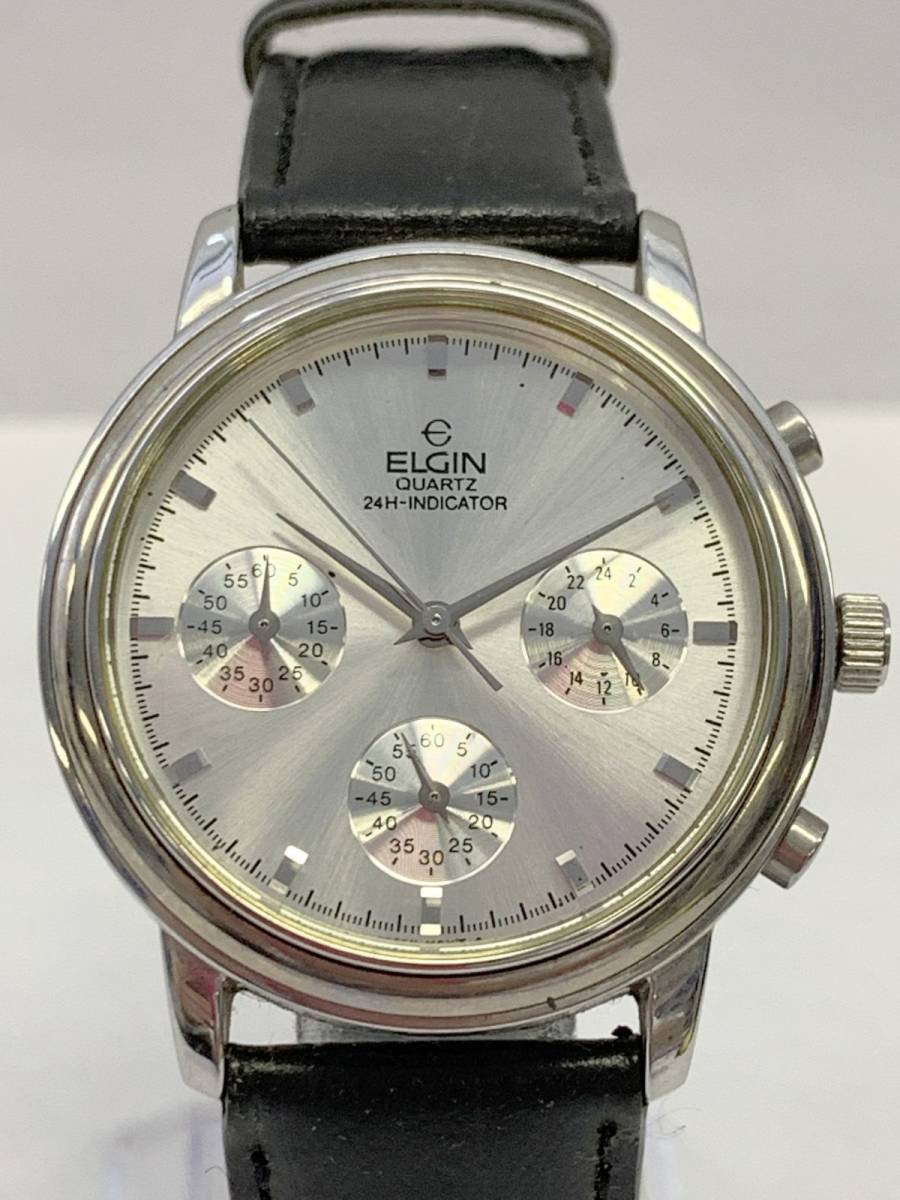 E006-I25-2703 ELGIN エルジン クロノグラフ FK-621-S メンズ QUARTZ クオーツ 不動 腕時計 ⑥(エルジン)｜売買されたオークション情報、yahooの商品情報 ...