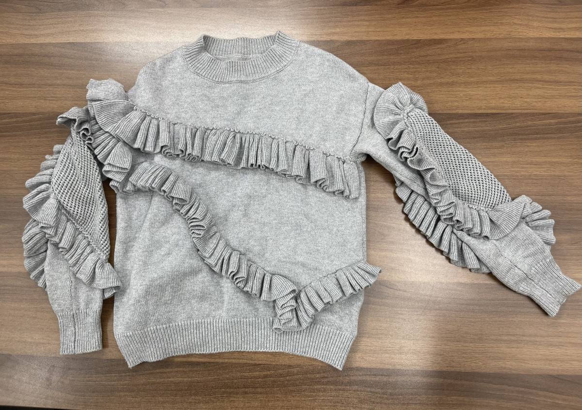 T278 Chesty チェスティ フリルニット グレー デザインニット(セーター)｜売買されたオークション情報、yahooの商品情報を ...