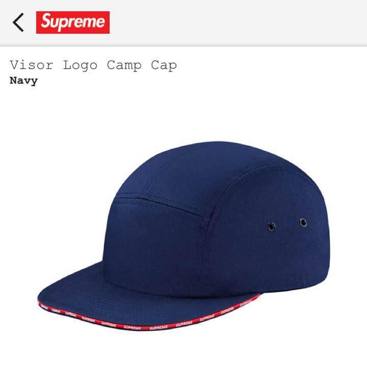 品 Supreme Visor Logo Camp Cap キャンプキャップ バイザーロゴ シュプリーム 紺 ネイビー 16FW(帽子)｜売買されたオークション情報、yahooの商品情報を ...