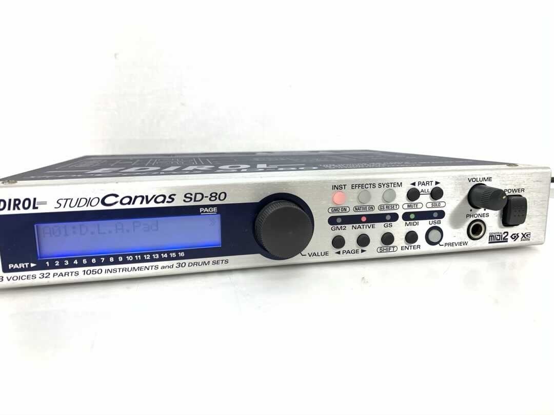 ジャンク Roland EDIROL SD-80 STUDIO Canvas 音源モジュール 通電確認OK(音源モジュール)｜売買された ...
