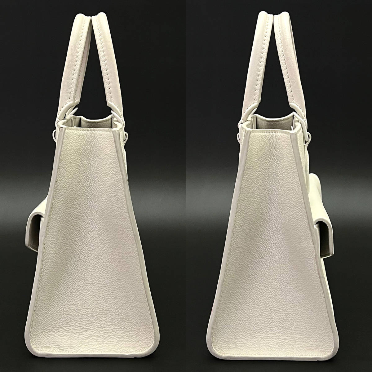 o58 超 ルイヴィトン Louis Vuitton ロックミー トート PM ハンドバッグ レザー ブロン ハンド バッグ レザー ホワイト ...