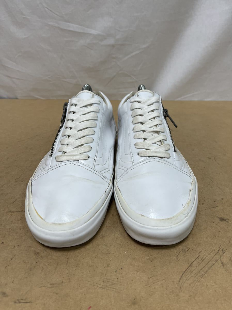 VANS バンズ 721454 OLD SKOOL DX オールドスクール レザー スニーカー シューズ サイドジップ付き スケーター US8 ...