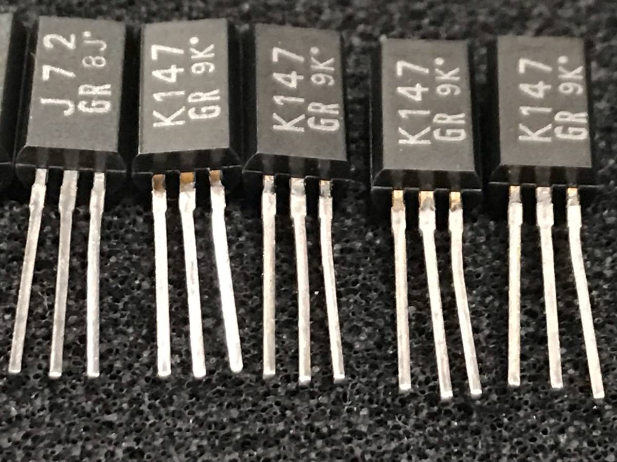 TOSHIBA 東芝 電界効果トランジスタ J-FET 2SJ72 GR 4個 / 2SK147 GR 4個 GRランク 計8個1セット ...