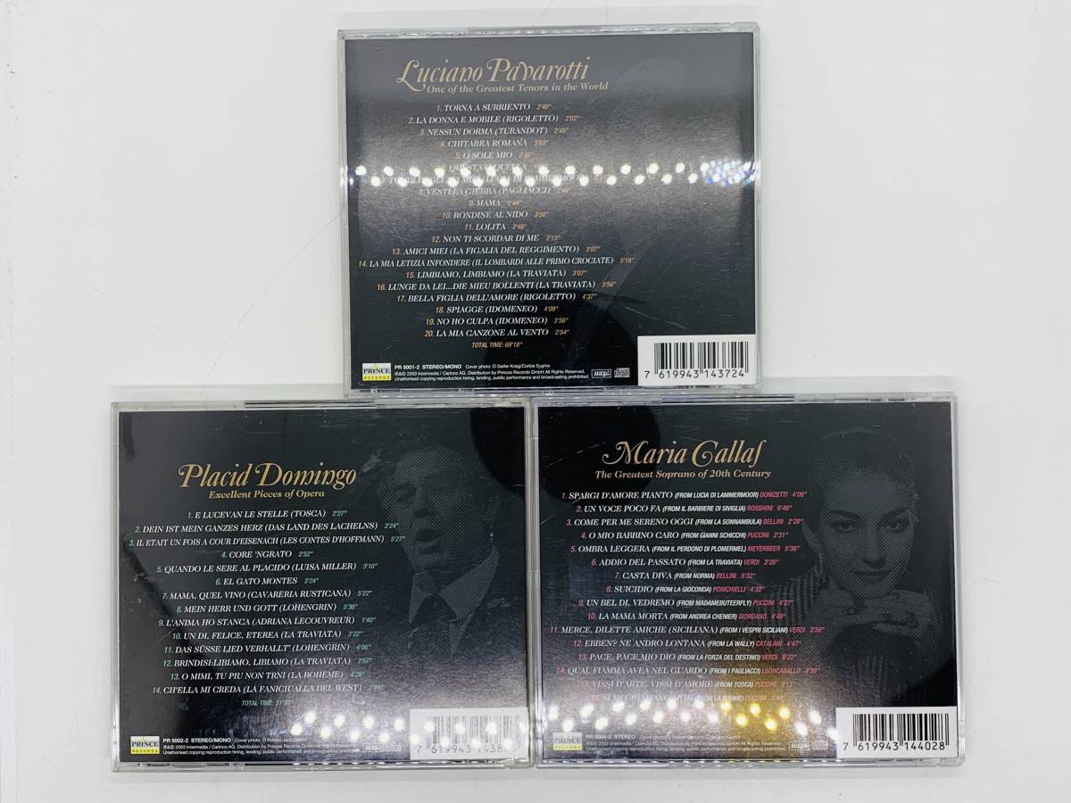 3CD LUCIANO PAVAROTTI O SOLE MIO / PLACID DOMINGO LIBIAMO / MARIA CALLAS UN BEL DI VEDREMO / 3枚組 ...