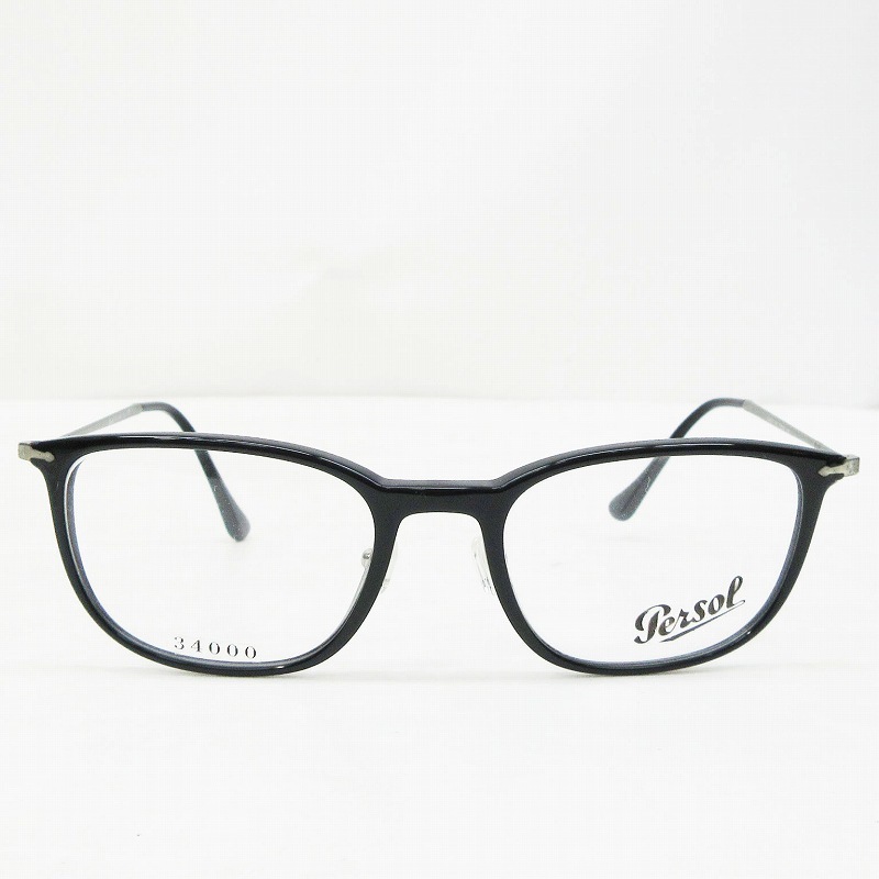 品 ペルソール Persol 3146-V 95 眼鏡 メガネ アイウェア ボストン型 コンビネーション フレーム 度無し 51 19 140 ...