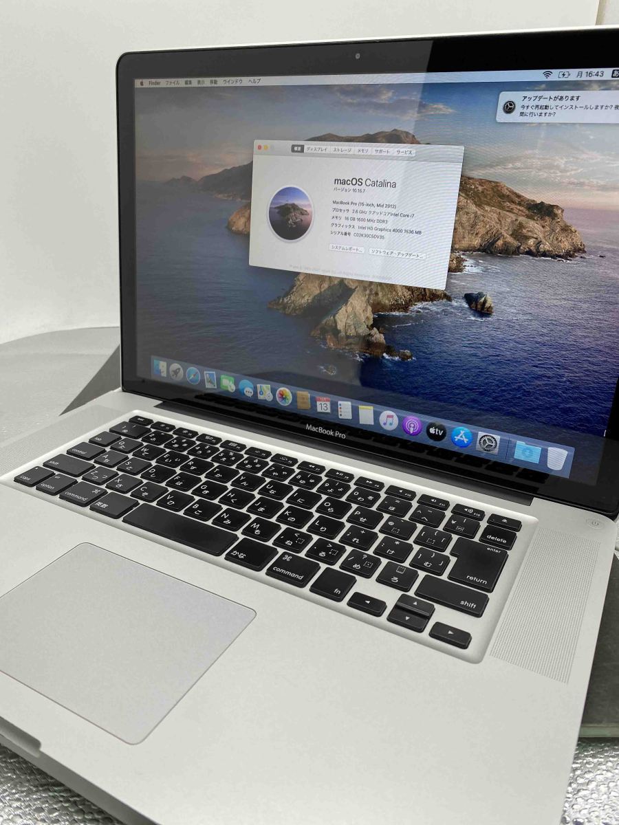 Apple MacBook Pro 15inch Mid 2012 i7 16GB SSD 256GB Catalina 本体 ...