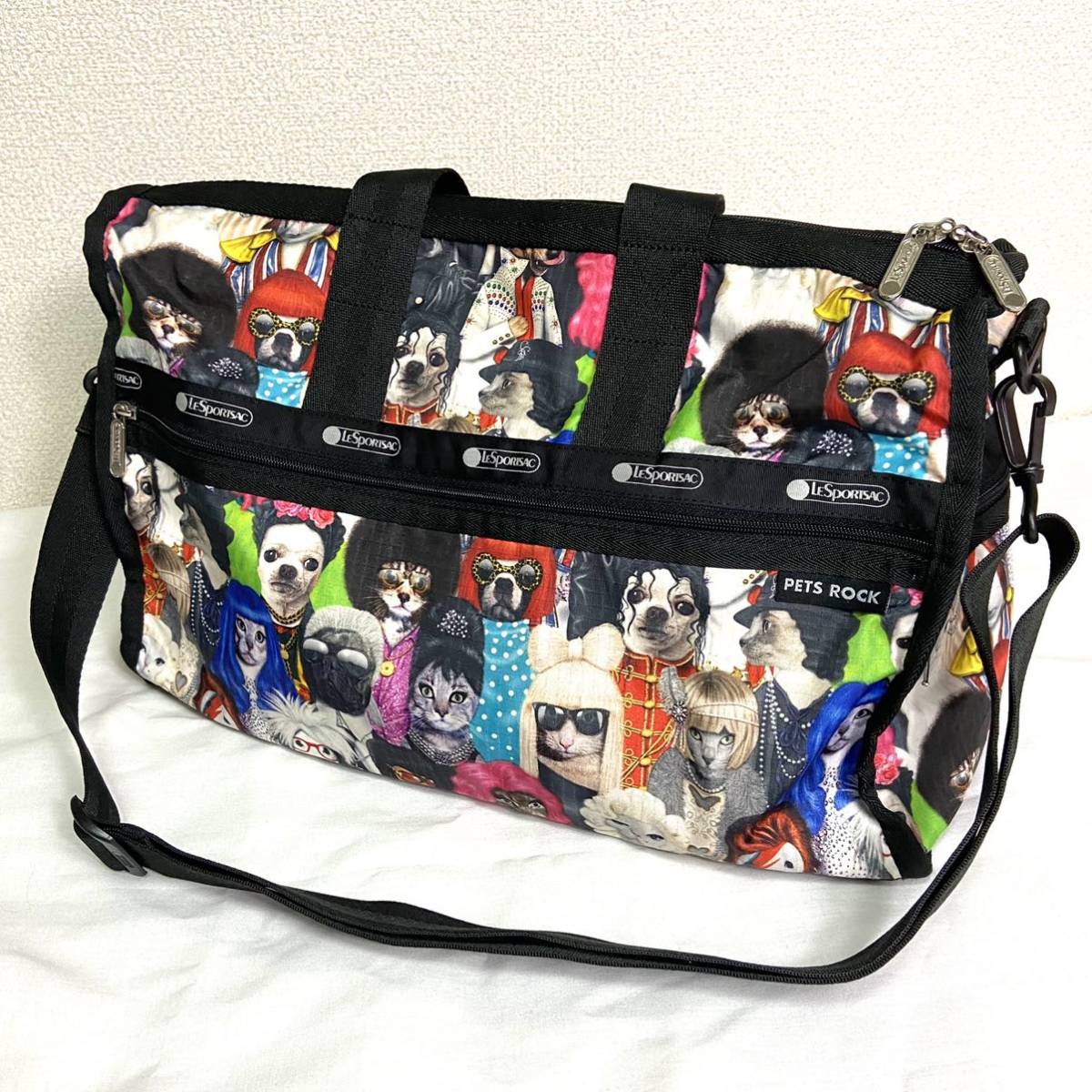 PETS ROCK × LeSportsac レスポートサック ボストンバッグ 限定 ペッツロック コラボ(ボストンバッグ)｜売買されたオークション情報、yahooの商品情報をアーカイブ公開 ...