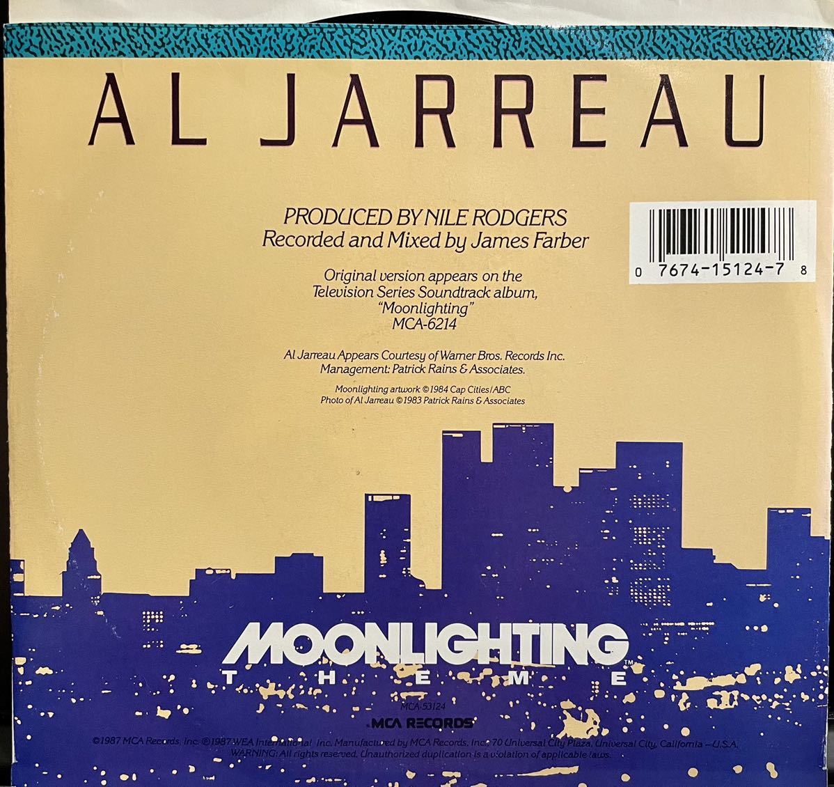 Al Jarreau Moonlighting Theme / Dub ver. Nile Rodgers CHIC Urban Disco ...