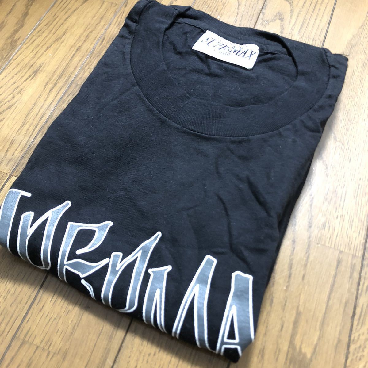 SUPERMAX CLOTHING XL ブラック系プリントTシャツ ロゴTシャツ CITY OF ANGELS スーパーマックス SM(文字 ...