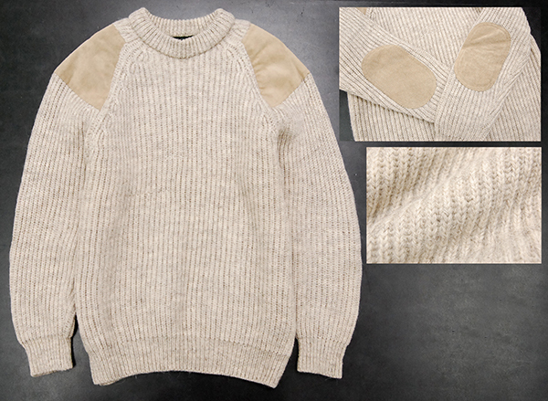 本物の銘品 英国製 ウーリーバック WOOLYBACK 肉厚ブリティッシュウール 牛革レザーパッチ付 本格コマンドニットセーター/パークレンジャー(Lサイズ)｜売買されたオークション情報 ...