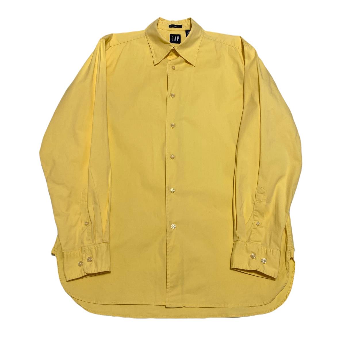 90s GAP ギャップ 無地 ストレッチ シャツ M イエロー メンズ マチ付き 旧タグ ビンテージ 送料198円 22-0120(長袖シャツ)｜売買されたオークション情報、yahooの商品 ...