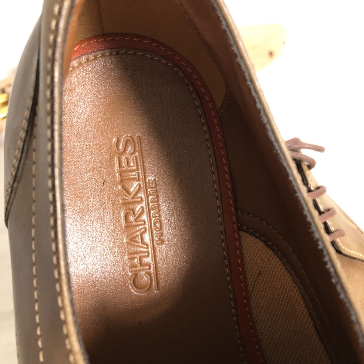 2431 CHARKIES homme チャーキーズ オム レザーシューズ ビジネスシューズ 25.5 メンズ ブラウン(25.5cm)｜売買 ...