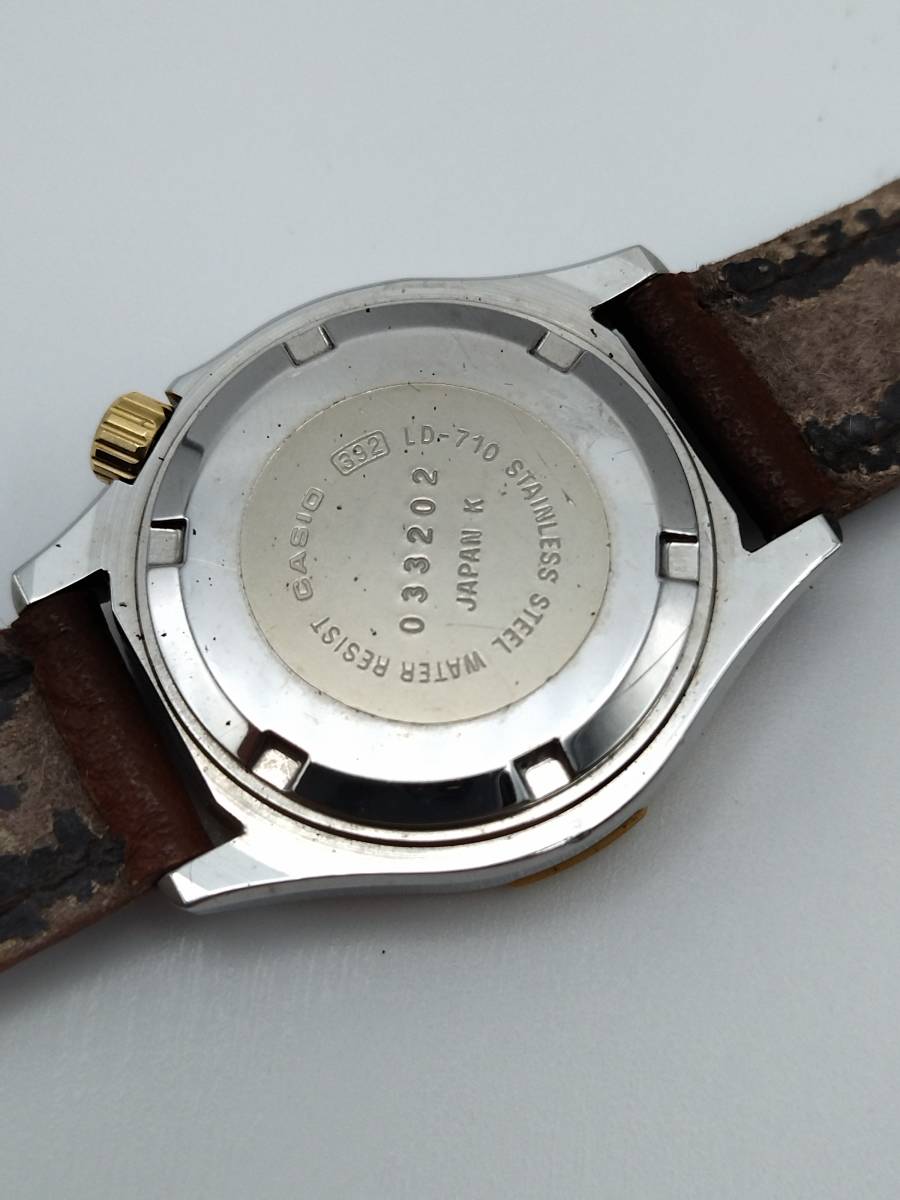 1円 カシオ カジキ 392 LD-710 SS 革ベルト クォーツ 青文字盤 動作未確認 490(カシオ)｜売買されたオークション情報、yahooの商品情報をアーカイブ公開 - オークファン ...