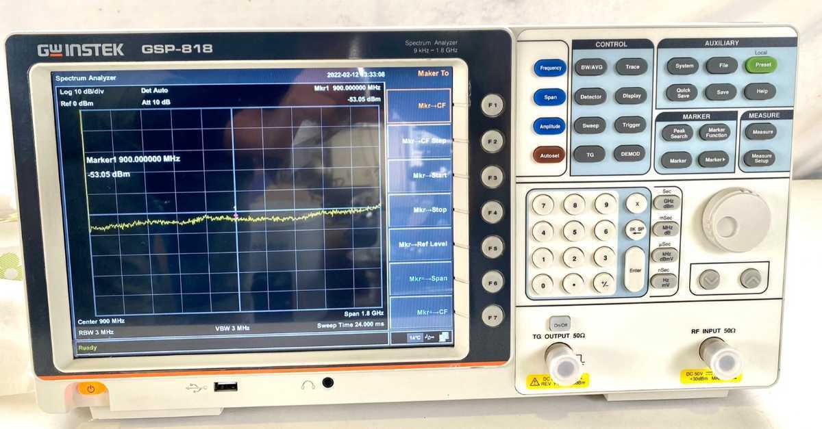 T168 GWINSTEK テクシオ テクノロジー Spectrum Analyzer スペクトラムアナライザ GSP-818 電気計測器 ...