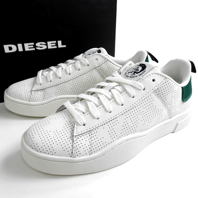 DIESEL ディーゼル S-CLEVER LOW LACE パーフォレーテッドレザー レースアップスニーカー シューズ ...