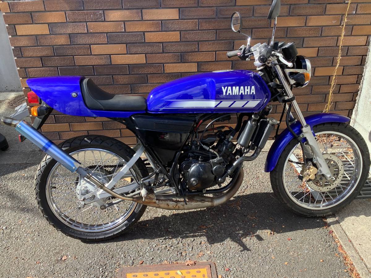 宮城仙台発 名車 RZの称号受け セル付き YAMAHA RZ50 楽しめる1台 カッコいいブルーにホワイトストロボ(50cc以下)｜売買され ...