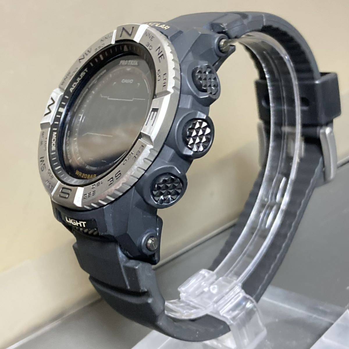 極 箱説タグ付PROTREK PRW-3510-1JF タフソーラー 電波受信 電波ソーラー マルチバンド6 STN液晶モデル トリプルセンサ ...