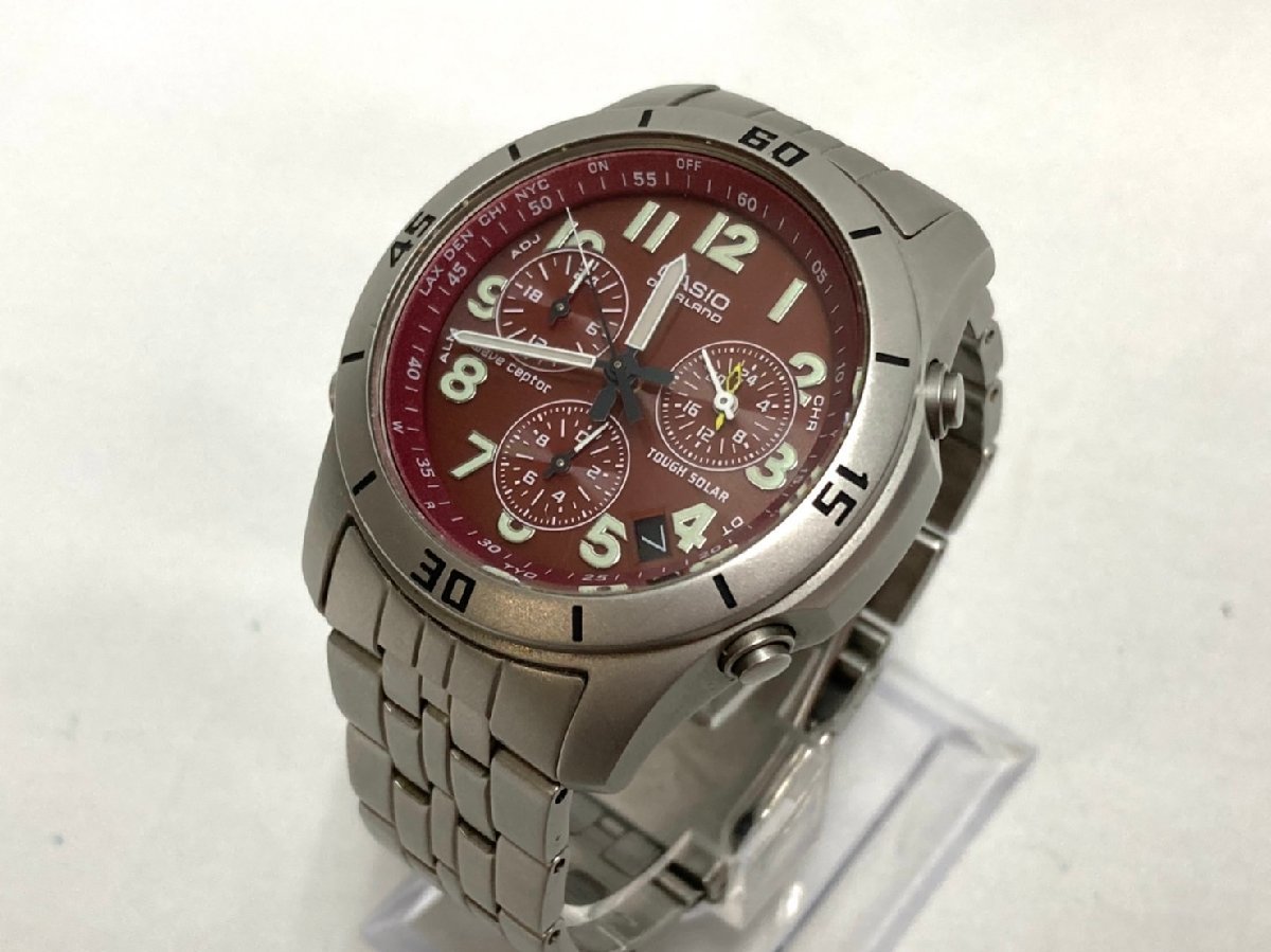 CASIO カシオ WAVE CEPTOR OVERLAND オーバーランド 4349 OVW-600 タフソーラー クロノグラフ ステンレス ...