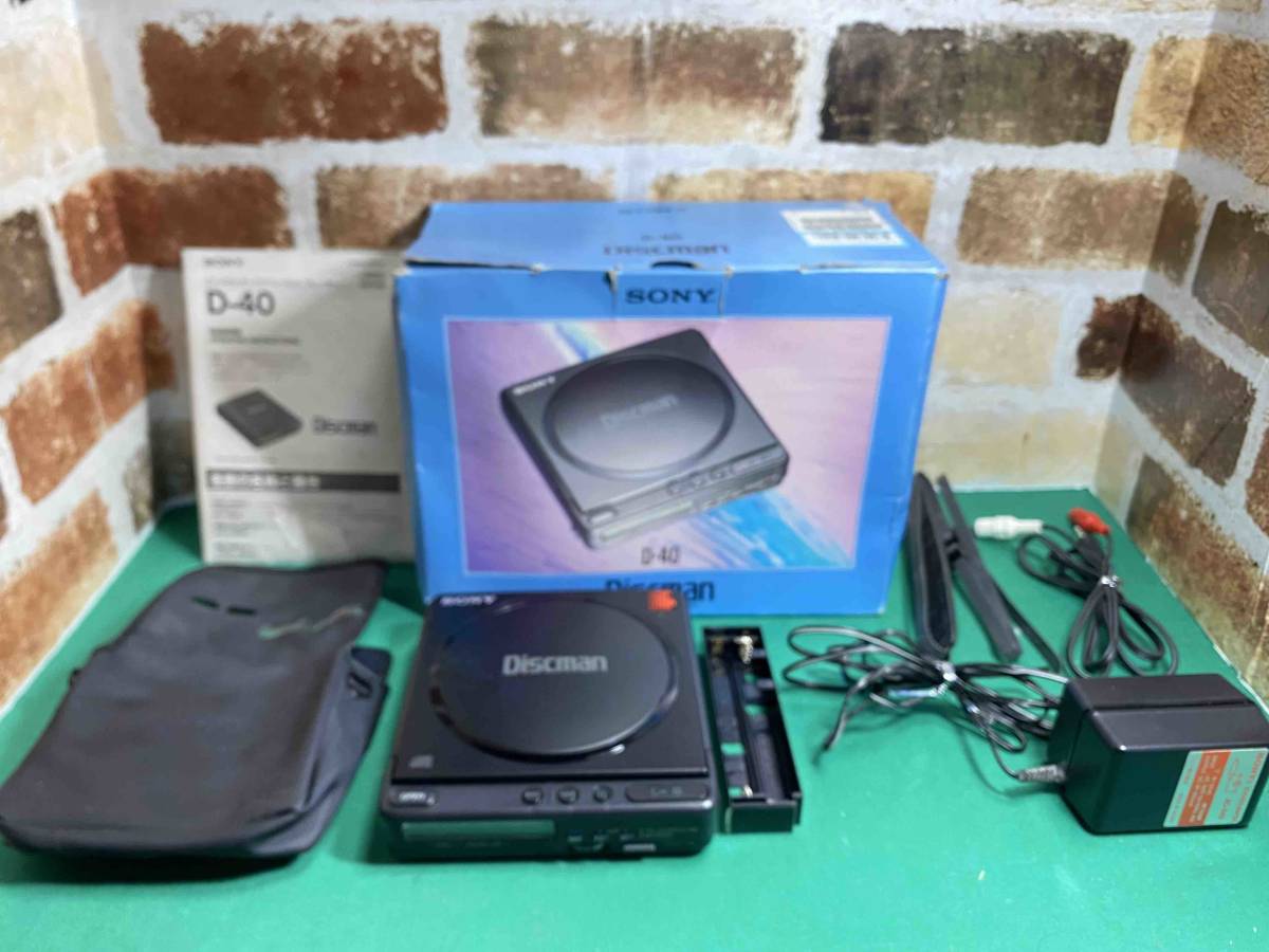 ジャンク SONY Discman D-40 PORTABLE CD PLAYER ポータブル CDプレーヤー ソニー ディスクマン(CD ...