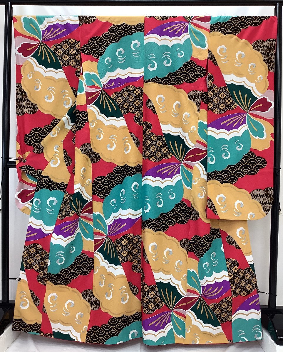 きものcocon 振袖 身丈171.5/裄69/ポリエステル/ピンク 緑系/多彩/成人式/卒業式/結婚式 3-29-5K-1177-o(振袖)｜売買されたオークション情報、yahooの商品情報 ...