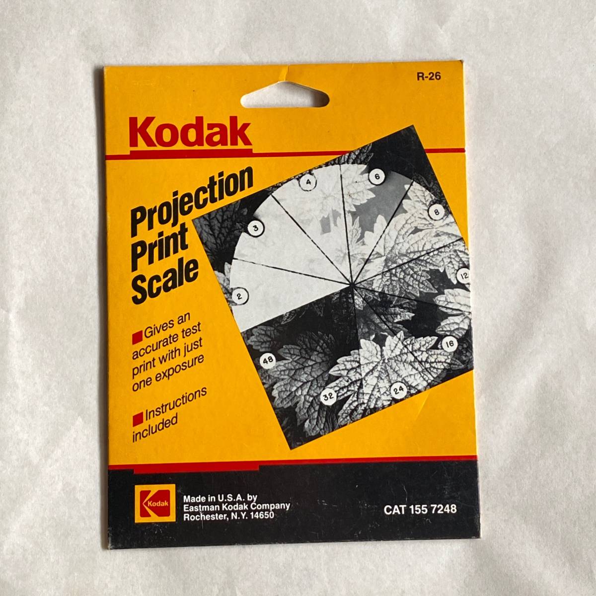 ' コダックプロジェクションプリントスケール 'Kodak Projection Print Scale 暗室用品 露光時間計算スケール 開封 ...
