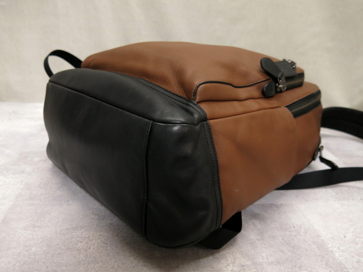 超 COACH コーチ 89939 グラハム バックパック スムース レザー 本革 リュック サック キャメル 茶 黒 バイカラー A4 Js2564(男性用)｜売買されたオークション情報 ...