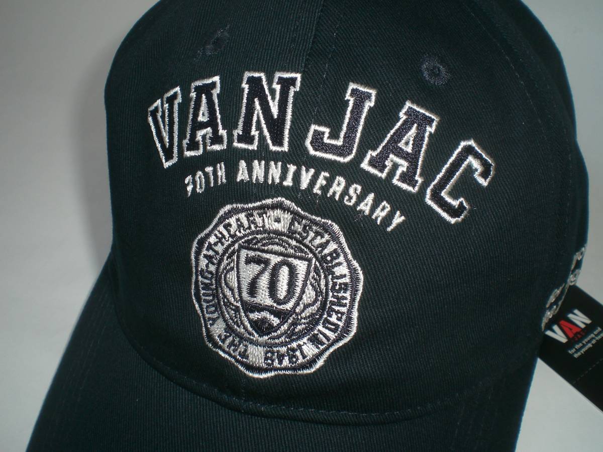 VAN JAC キャップ 70周年限定 ロゴ総刺しゅう ネイビー フリーサイズ ヴァンジャケット/CAP(野球帽)｜売買されたオークション情報、yahooの商品情報をアーカイブ公開 ...