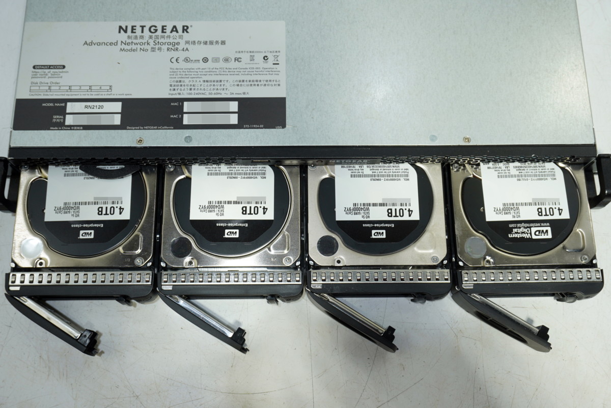 140 NETGEAR ReadyNAS Advanced Network Storage RNR-4A RN2120 HDD 4TB×4台 ...