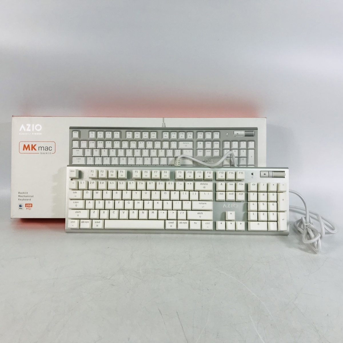 Azio Mk Mac メカニカルキーボード 茶軸 US配列 MK-MAC-U01(キーボード)｜売買されたオークション情報、yahooの商品情報をアーカイブ公開 - オークファン ...