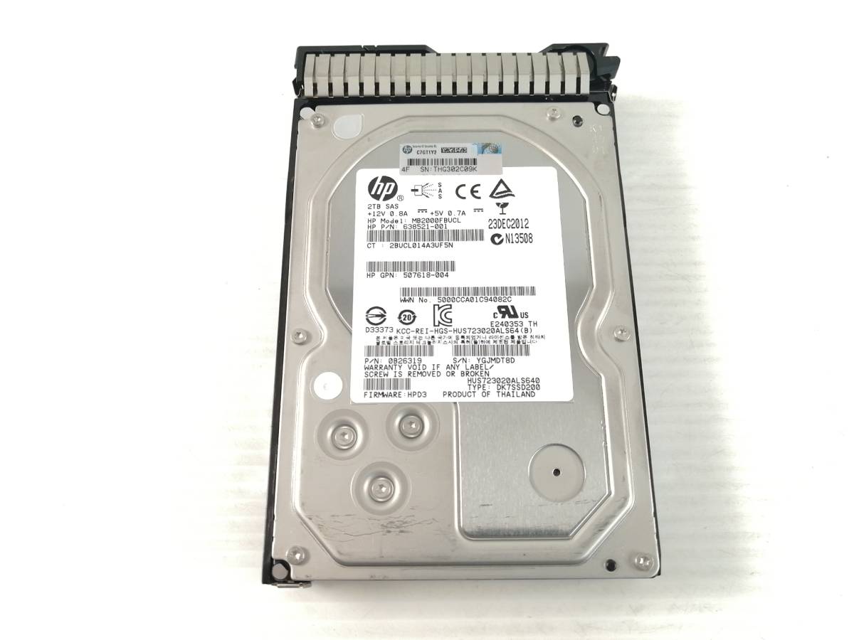 K730 HP 2TB SAS 7.2K マウンタ + HDD MB2000FBUCL(内蔵)｜売買されたオークション情報、yahooの商品 ...