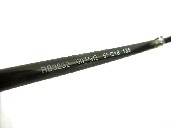 1円 Ray-Ban レイバン RB3232 004/6G 55 18 135 サングラス メガネ 眼鏡 アイウェア メンズ ブラック系 ...