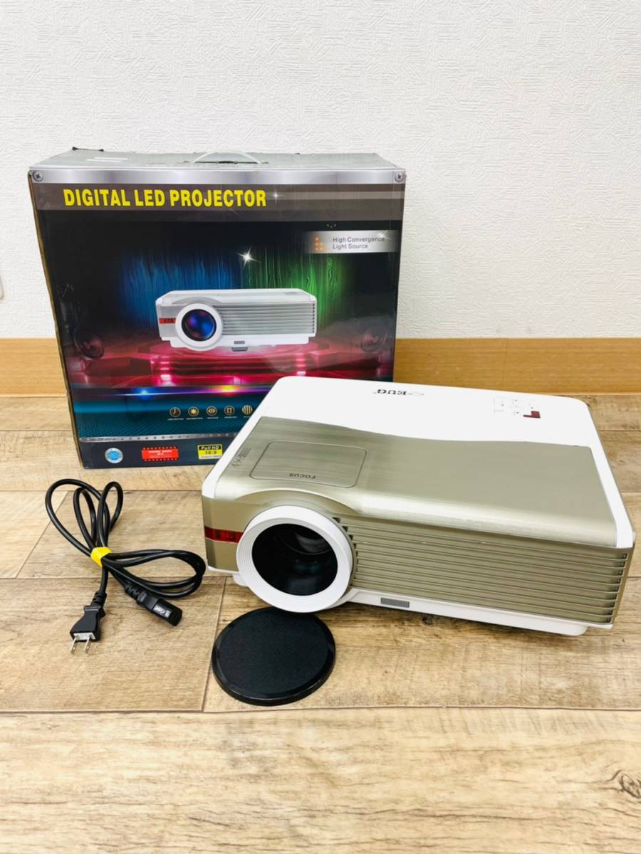 13455 1 DIGITAL LED PROJECTOR デジタルLEDプロジェクター EUGX99 リモコン付き 家電 家庭用 箱付き ...
