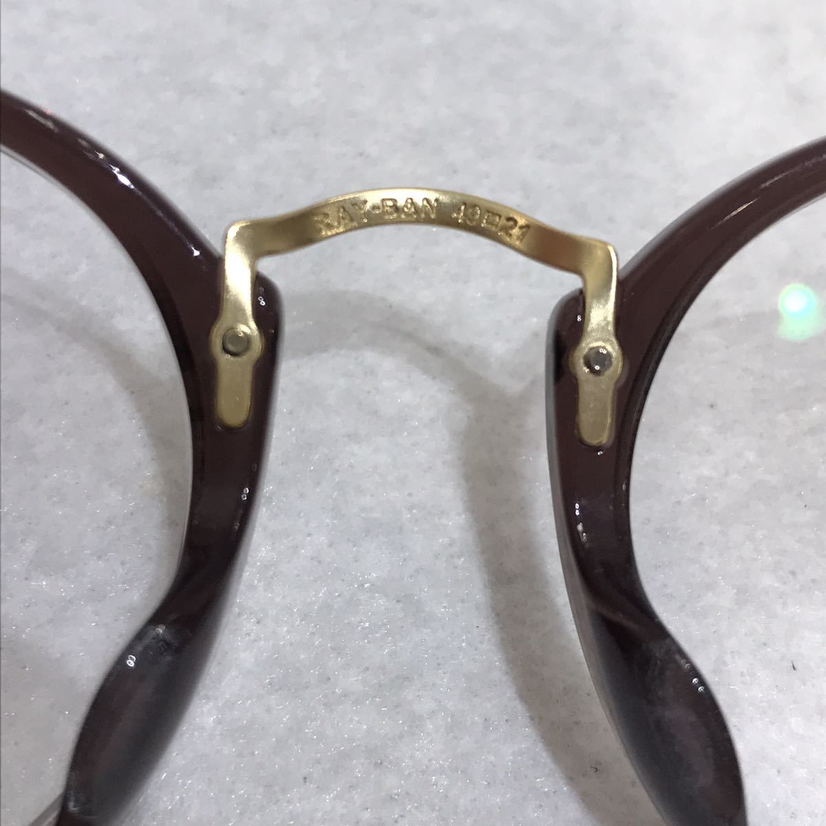 Ray-Ban レイバン ブラウン 丸メガネ 度あり 8032 4921 145 2447-VF ケース付き メガネ 眼鏡 ファッション ...