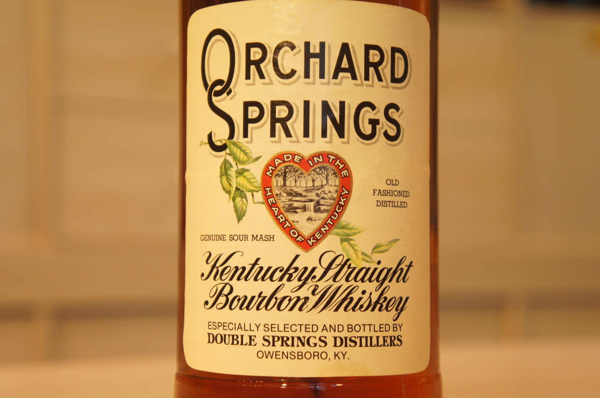 60853 オーチャード スプリングス ORCHARD SPRINGS 750ml 80PROOF ケンタッキー ストレート バーボン 古酒 ...