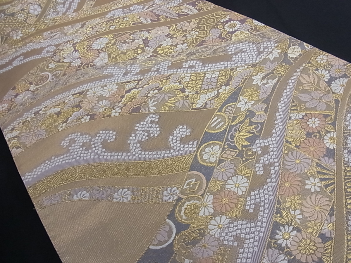 花美人着物 六通柄袋帯 唐織 立波冊子花文 金銀糸 逸品 ic1292(仕立て上がり)｜売買されたオークション情報、yahooの商品情報を ...