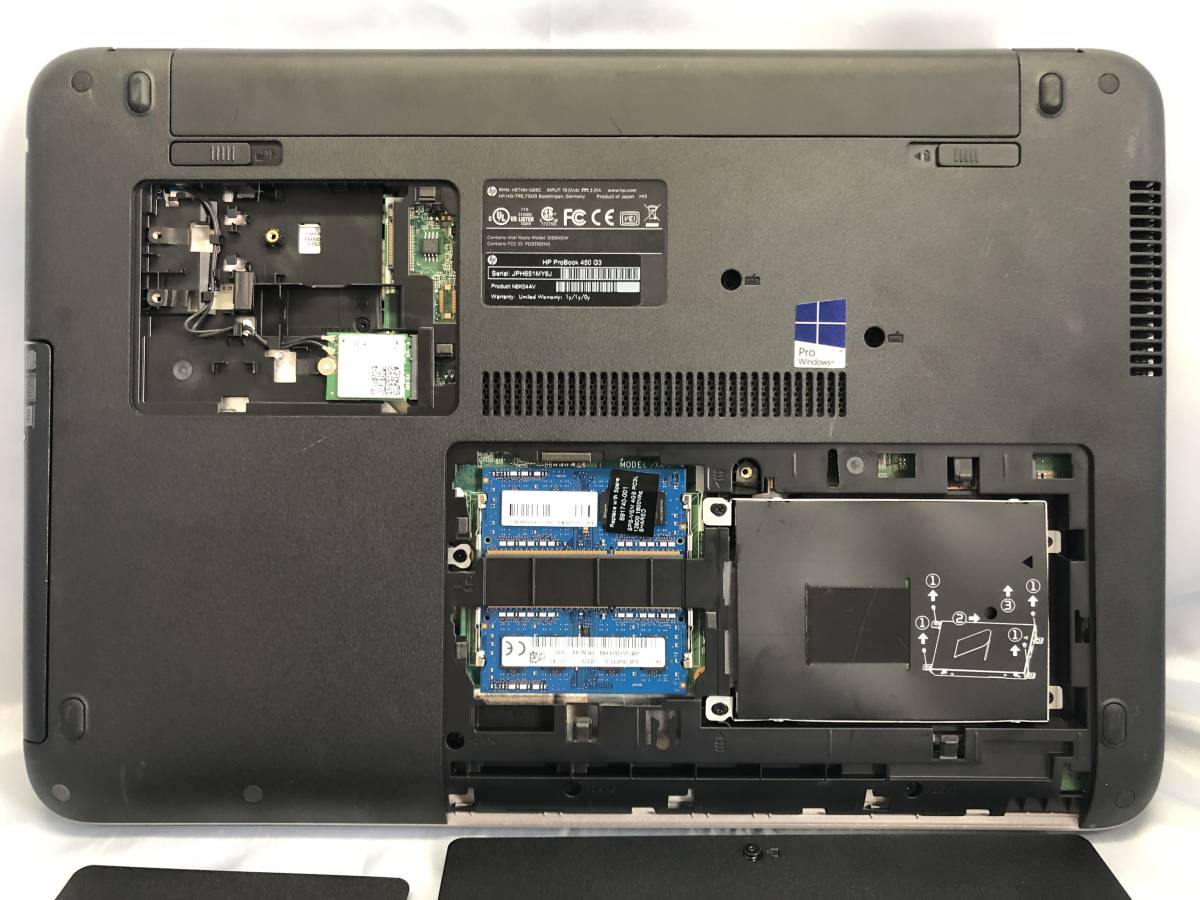 Win10Pro64bit ProBook 450 G3 Core i5-6200U 2.3GHz 8GB 500GB M544(15インチ ...