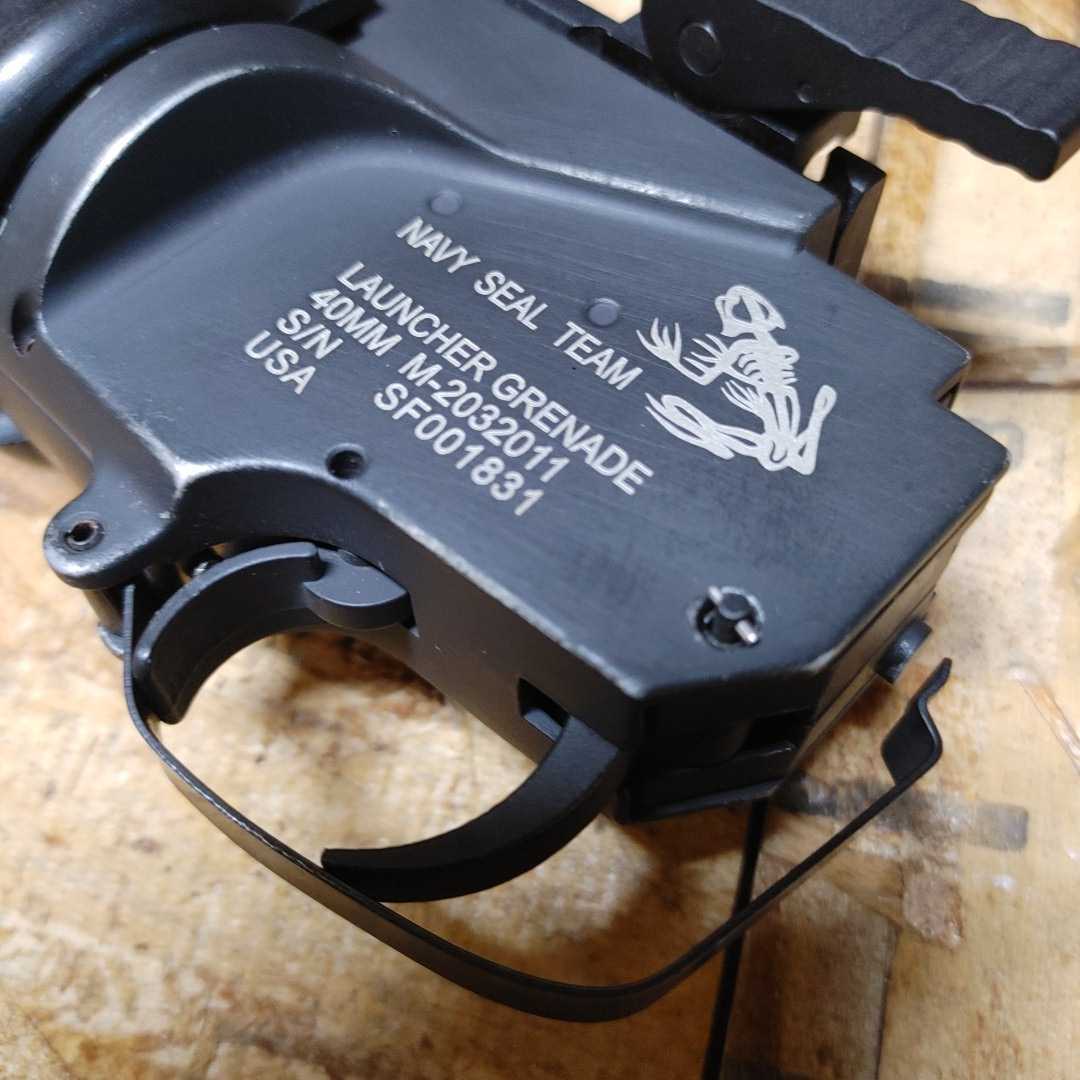 G&P製M203/40mm LAUNCHER GRENADE SHORT/グレネードランチャーショートBK スカルフロッグ/NAVY SEAL TEAM HK416D DEVGRU/デブグル ...