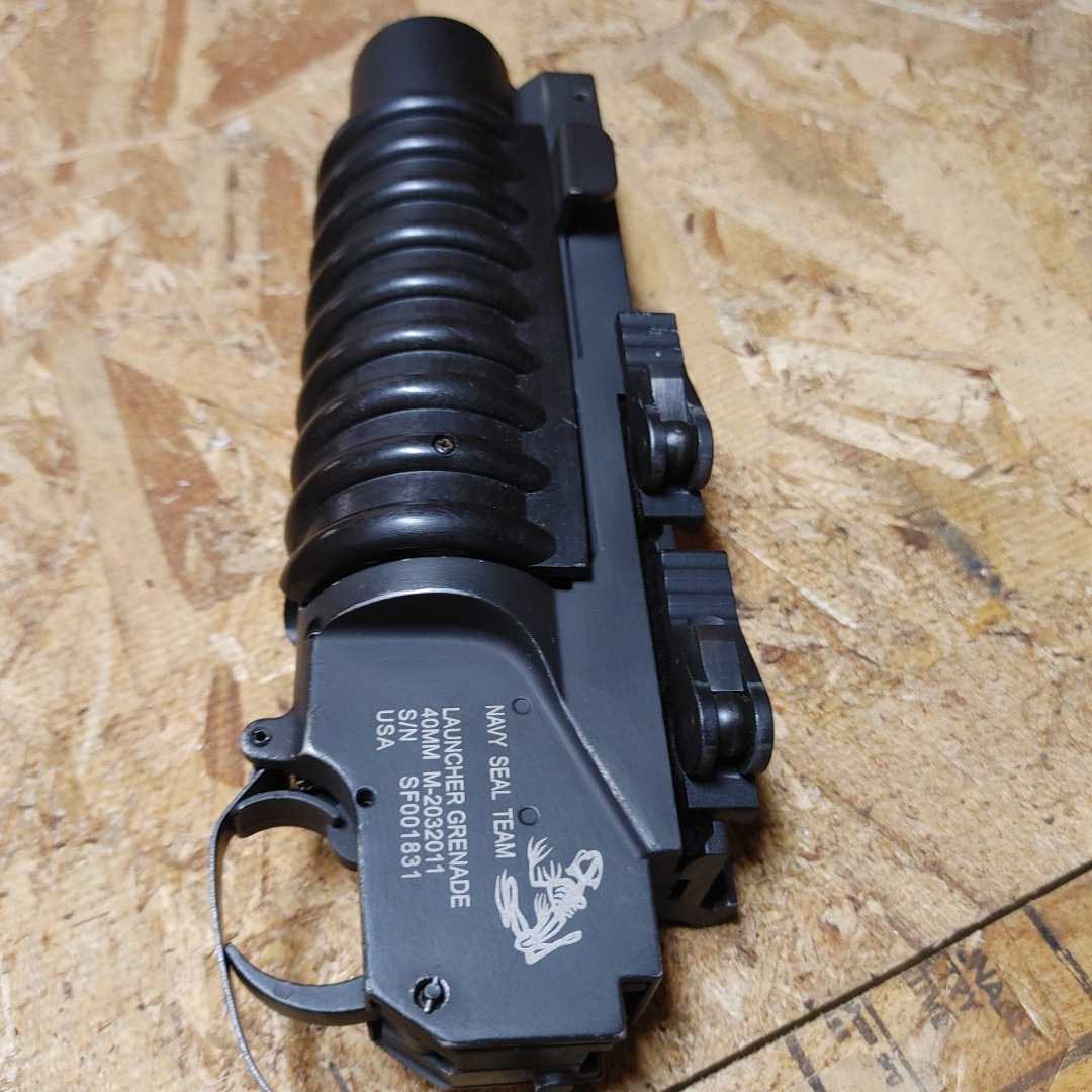 G&P製M203/40mm LAUNCHER GRENADE SHORT/グレネードランチャーショートBK スカルフロッグ/NAVY SEAL TEAM HK416D DEVGRU/デブグル ...
