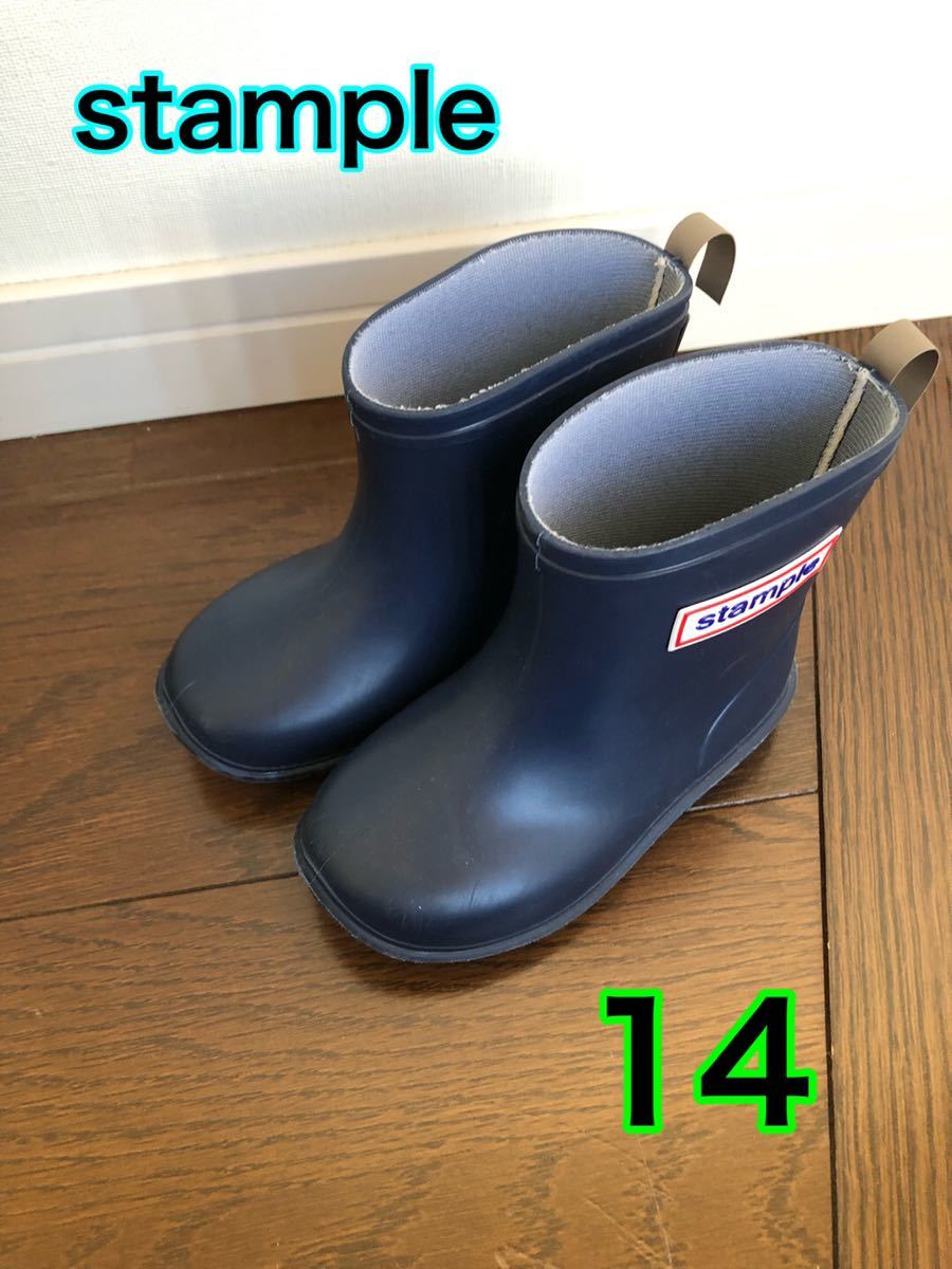 stample スタンプル 長靴 レインブーツ 14cm ネイビー キッズ ベビー(14cm～)｜売買されたオークション情報、yahooの商品情報をアーカイブ公開 - オークファン ...