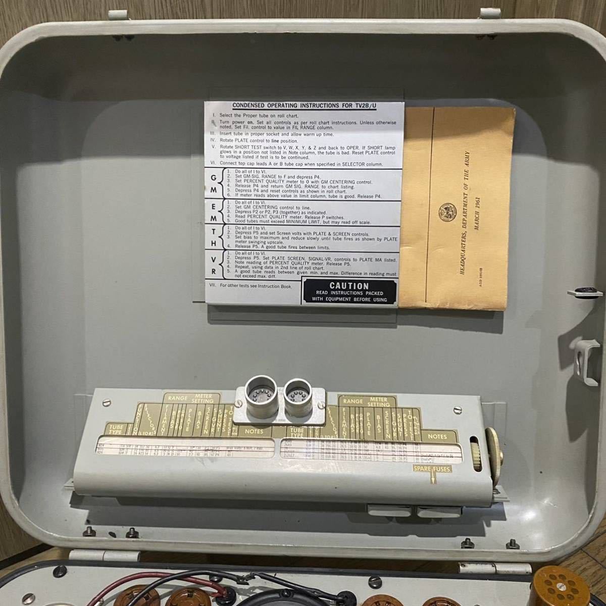 TV-2 TUBE TESTER 真空管試験機 ELECTRON TUBE TEST SET TV-2B/U 動作未確認(家電、AV、カメラ ...