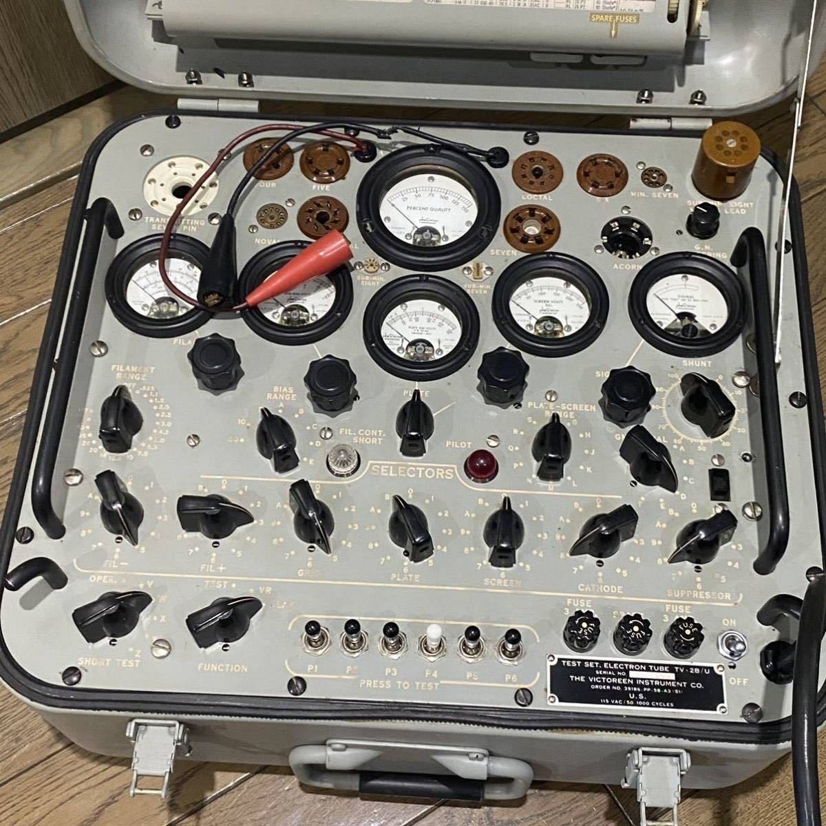TV-2 TUBE TESTER 真空管試験機 ELECTRON TUBE TEST SET TV-2B/U 動作未確認(家電、AV、カメラ ...