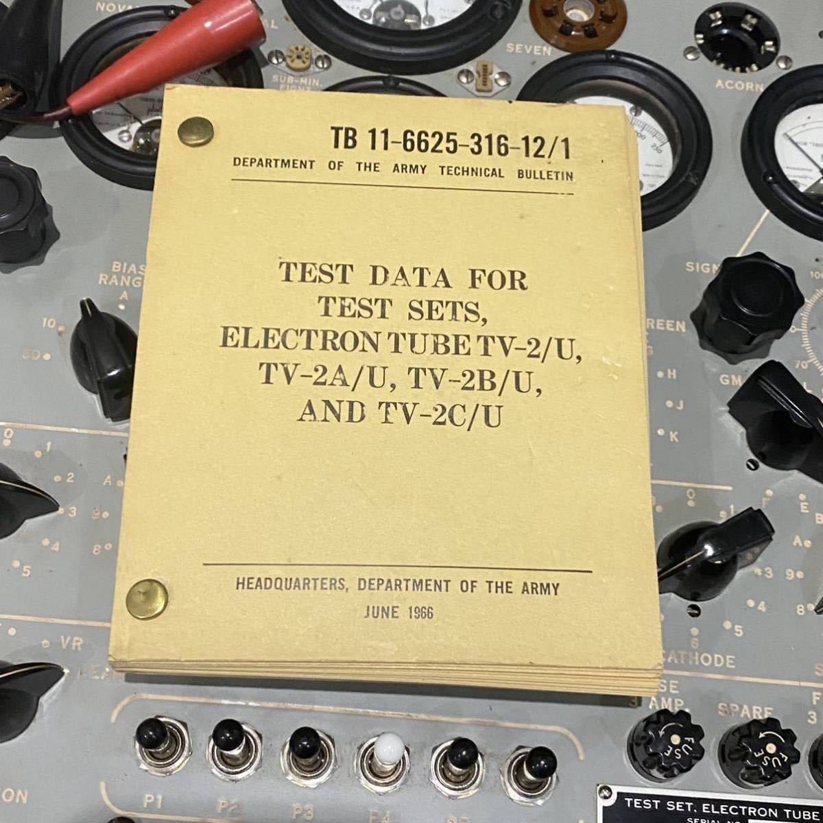 TV-2 TUBE TESTER 真空管試験機 ELECTRON TUBE TEST SET TV-2B/U 動作未確認(家電、AV、カメラ ...