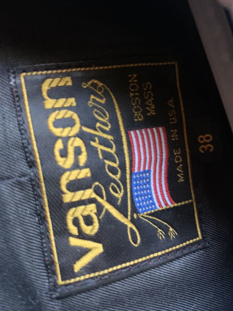 Vanson ワンスター シングル ライダースジャケット レザージャケット38 革ジャン ジャンパー バンソンUSA製 シングルライダース ビンテージ(ライダースジャケット)｜売買された ...