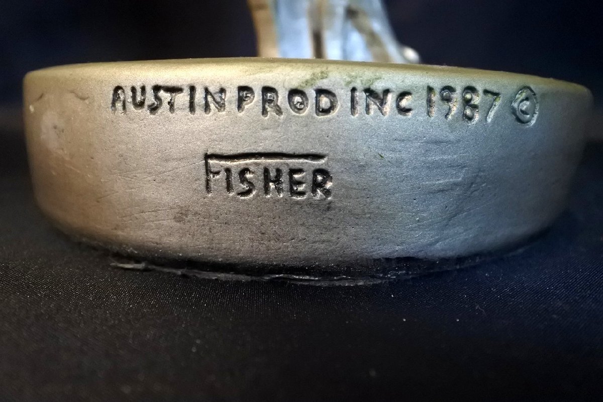 カナダ製 AUSTIN PROD INC 1987 FISHER ブロンズ像 金属製 約:高さ63cm 3.5kg 女性 置物 アート ...