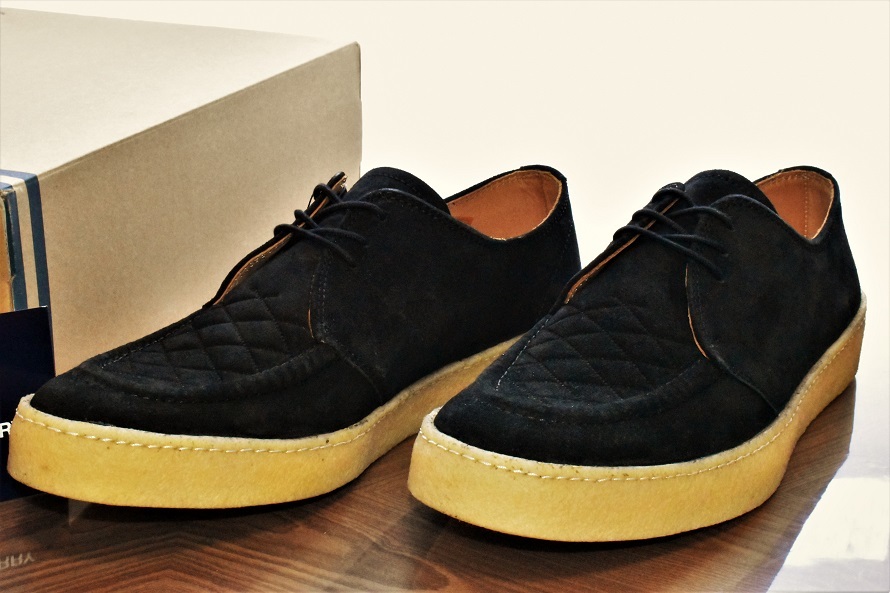 FRED PERRY × GEORGE COX フレッドペリー × ジョージコックス POP BOY SUEDE スウェードレザー ...