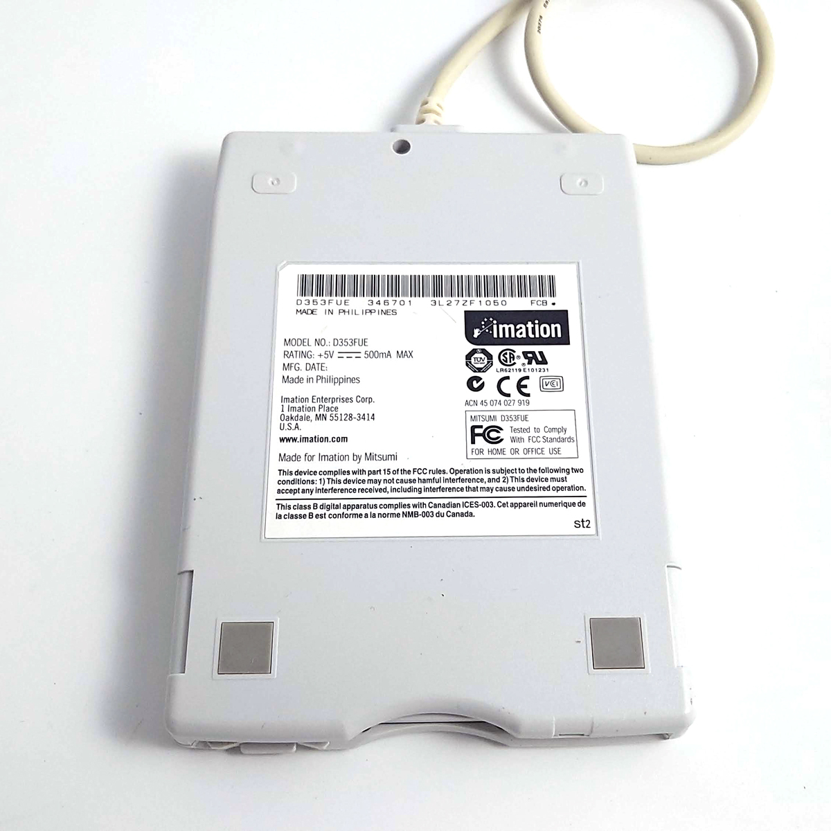 USB 外付けFDD USBフロッピーディスクドライブ imation イメーション D353FUE ミツミ MITSUMI(外付け)｜売買さ ...